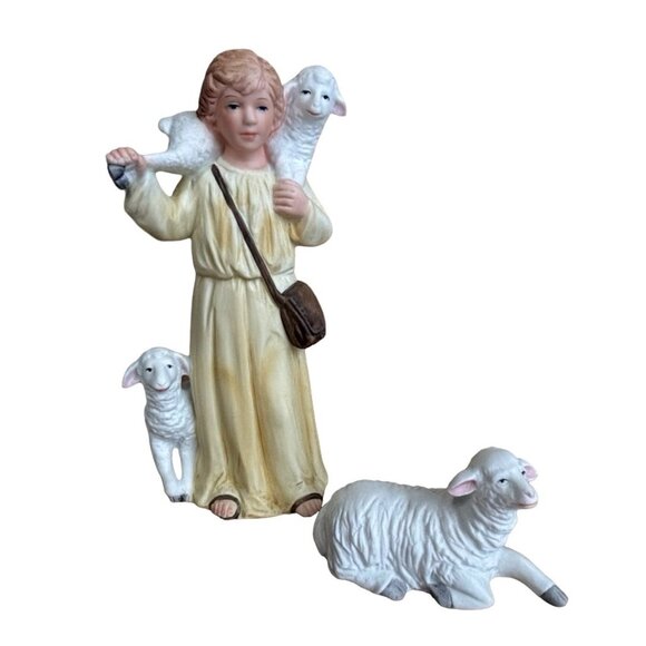 Homco | Holiday | Homco 526 Nativity Set Shepherd Sheep Replacement ...